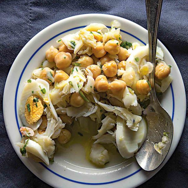 Portuguese Salt Cod and Chickpea Salad | Leite's Culinaria