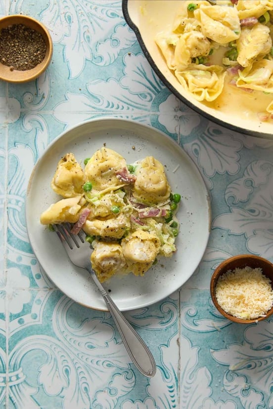 One-Pot Tortellini with Prosciutto and Peas – Leite's Culinaria